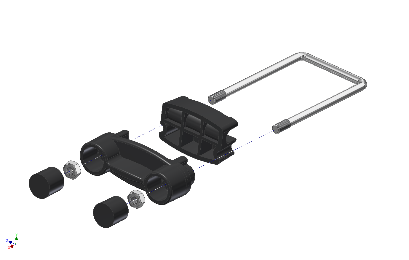 Keevispaneeli U-kinnitus, poluamiid tagune | PlastMet